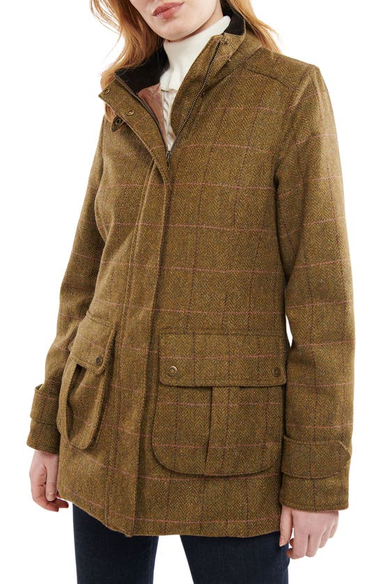 Barbour Fairfield Herringbone Wool Coat In Windsor/ Brown | ModeSens