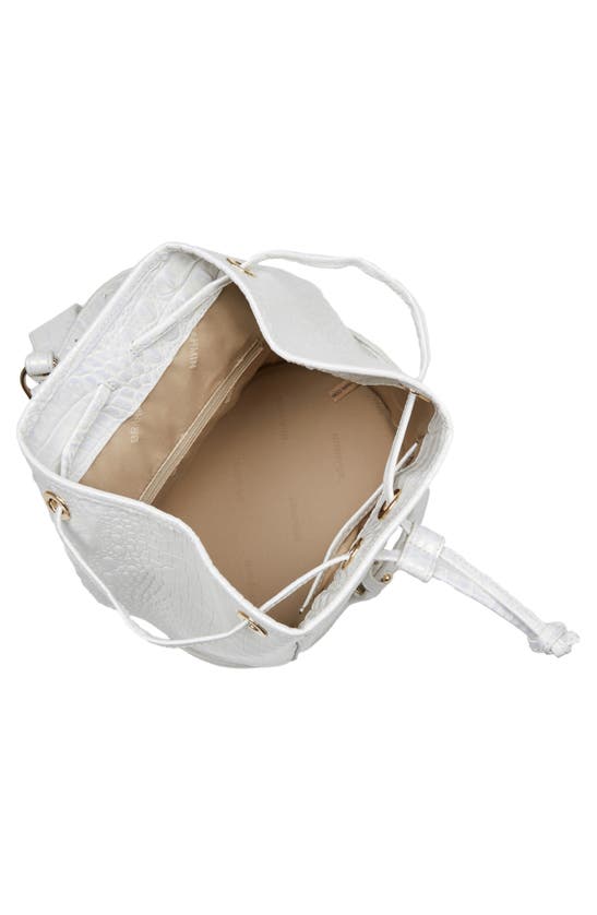 Brahmin Allie Croc Embossed Leather Slingback Bag In Shell White | ModeSens