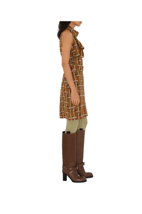 Burberry Bus Silk Dress In Pumpkin | ModeSens