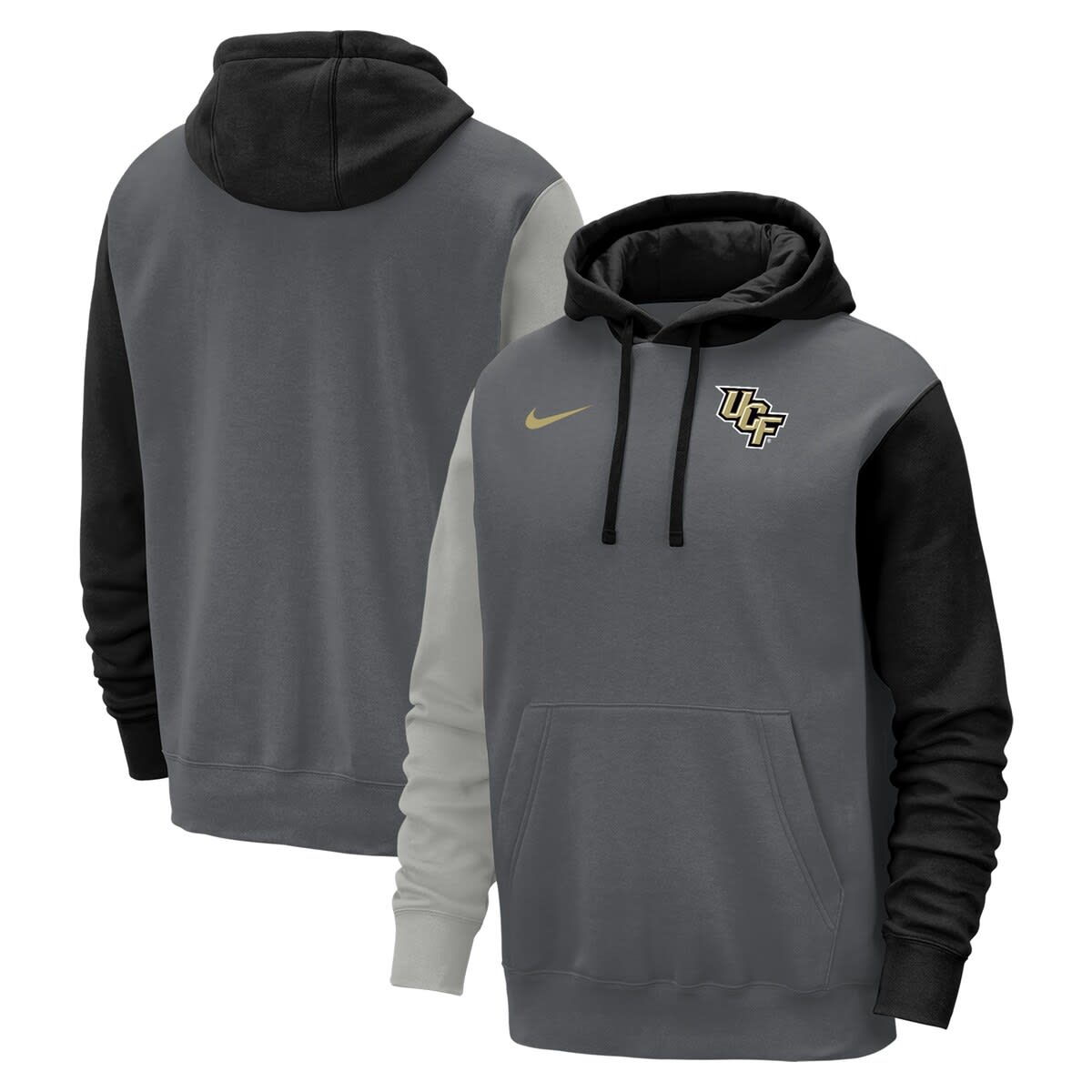 Nike Men's Nike Graphite UCF Knights Color Block Club Fleece Pullover ...