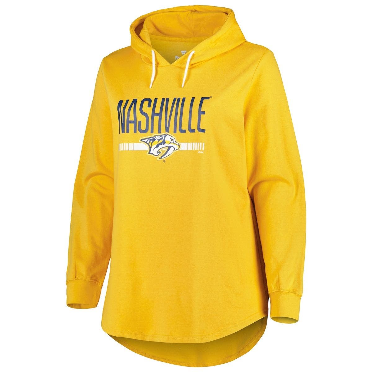 PROFILE Women's Heather Gold Nashville Predators Plus Size Fleece ...
