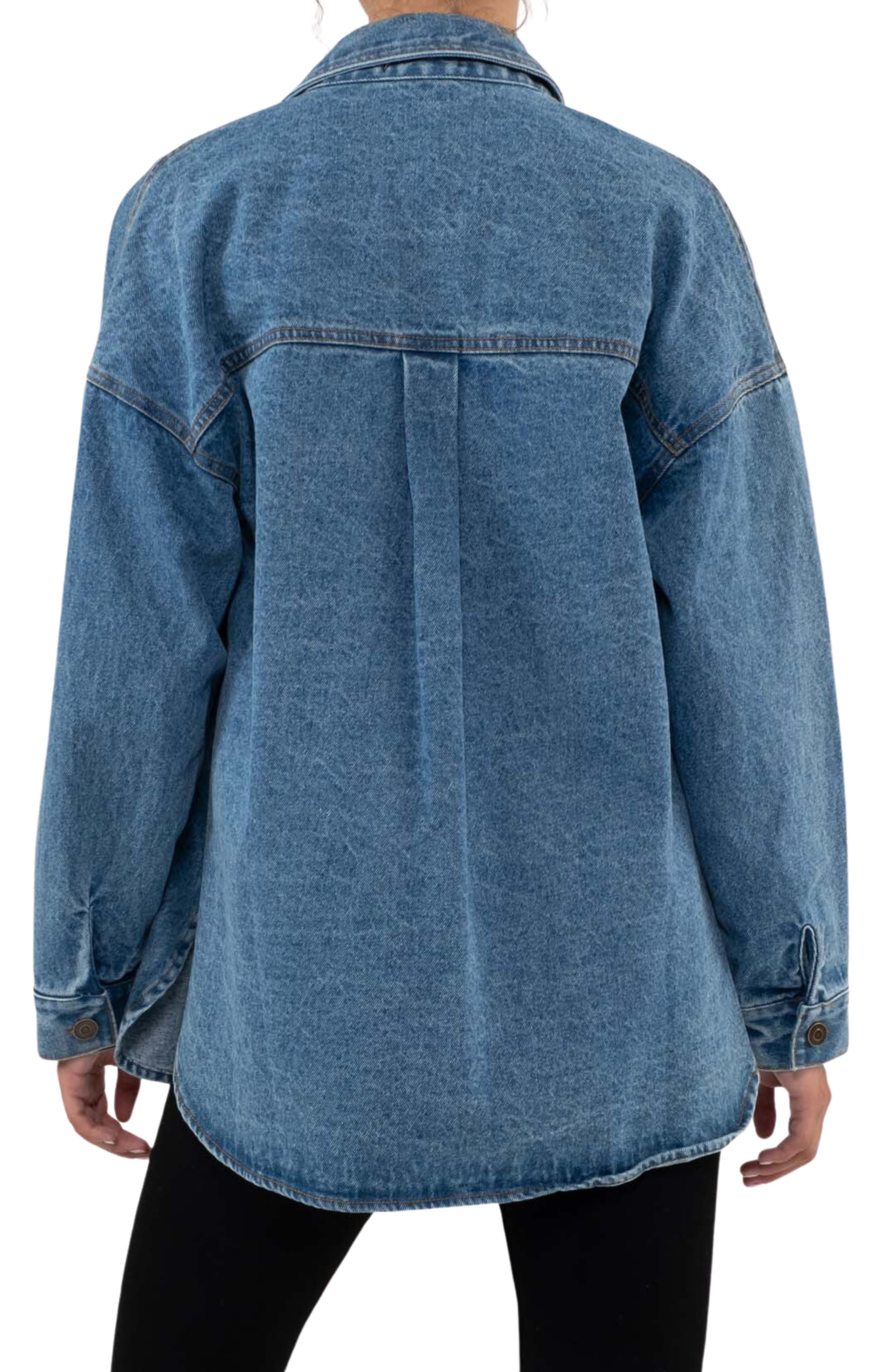 Blu Pepper Cotton Denim Shirt Jacket | Nordstromrack