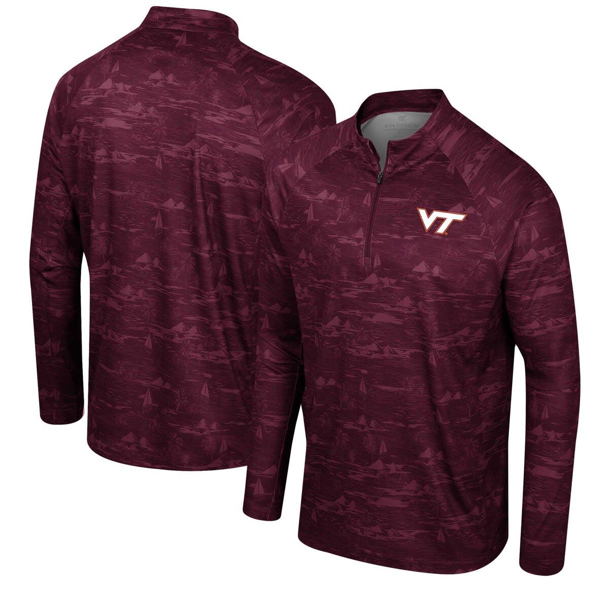 COLOSSEUM Men's Colosseum Maroon Virginia Tech Hokies Carson Raglan ...