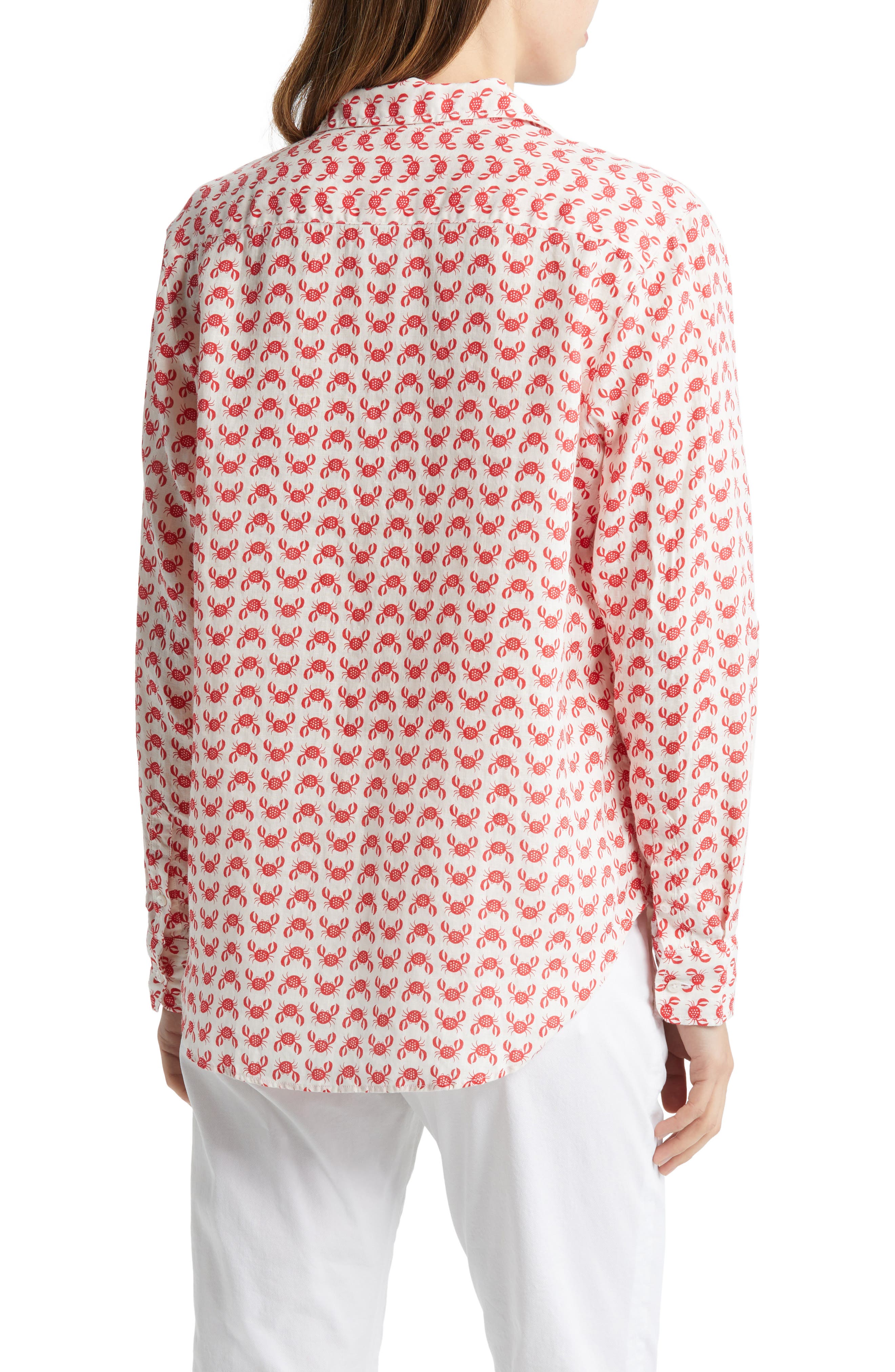 Frank & Eileen Relaxed Fit Crab Print Linen Button-Up Shirt | Nordstrom