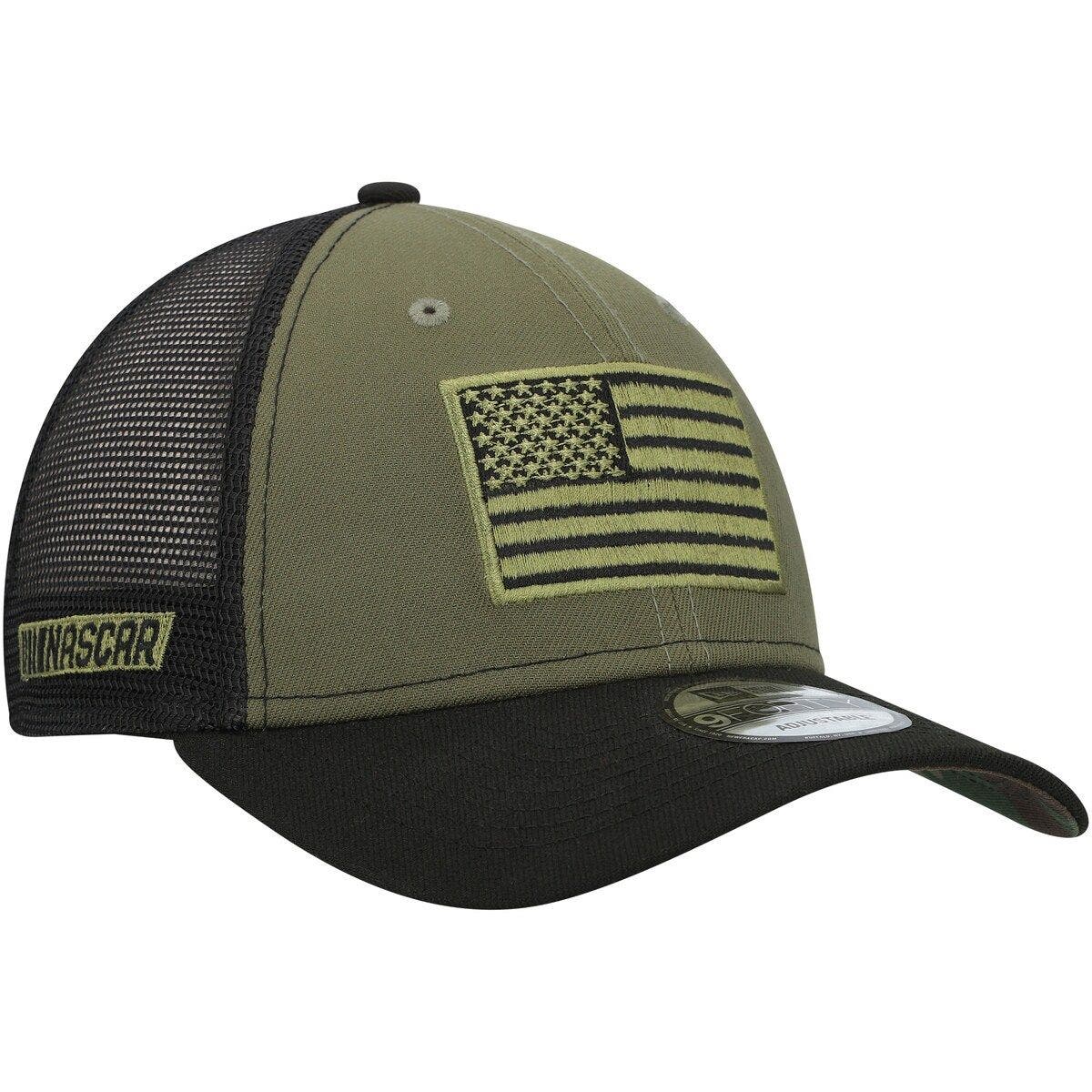 New Era Men's New Era Olive/Black NASCAR Merchandise Military ...