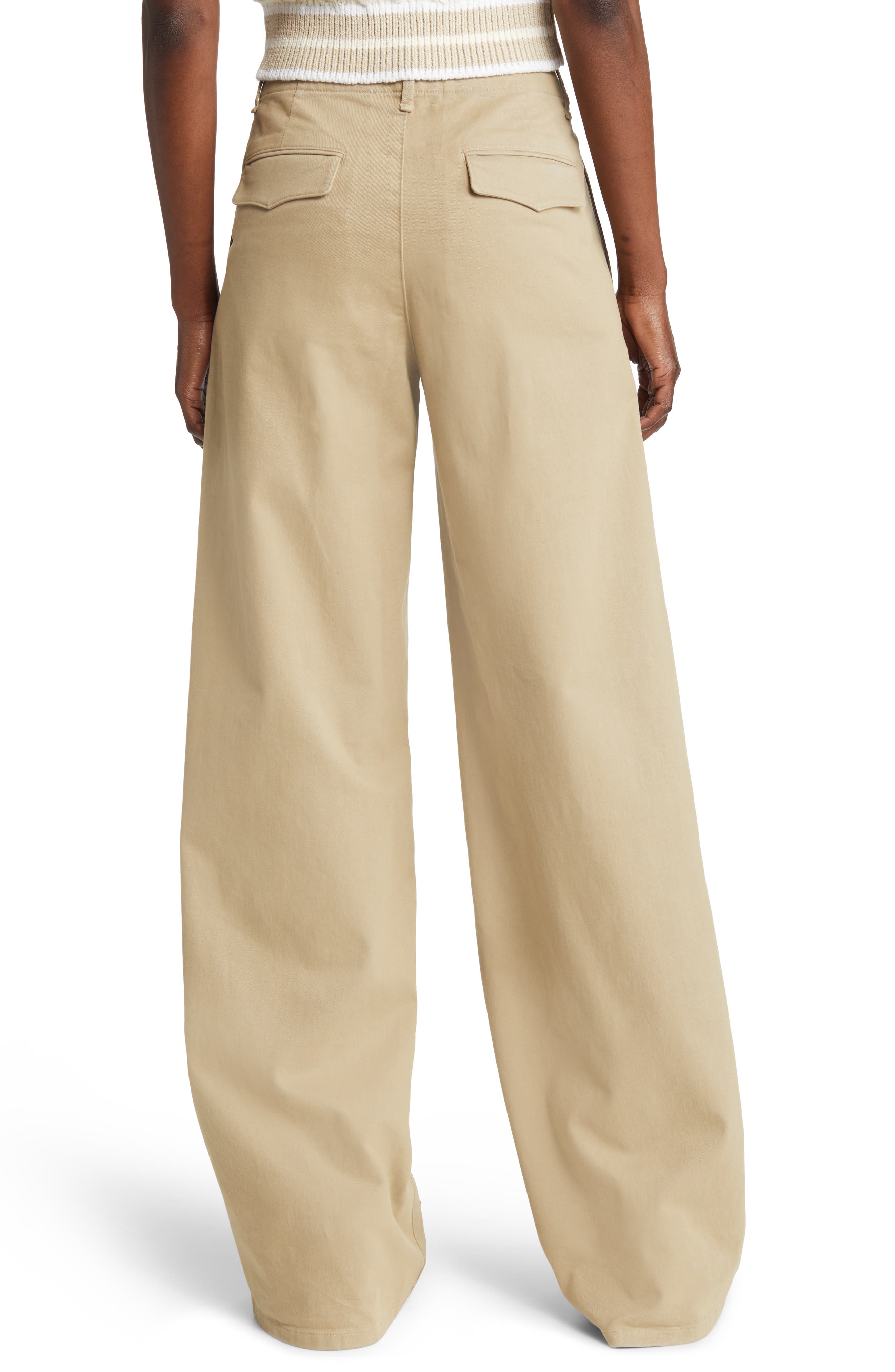 rag & bone Sofie High Waist Wide Leg Chino Pants in Sal | Smart Closet