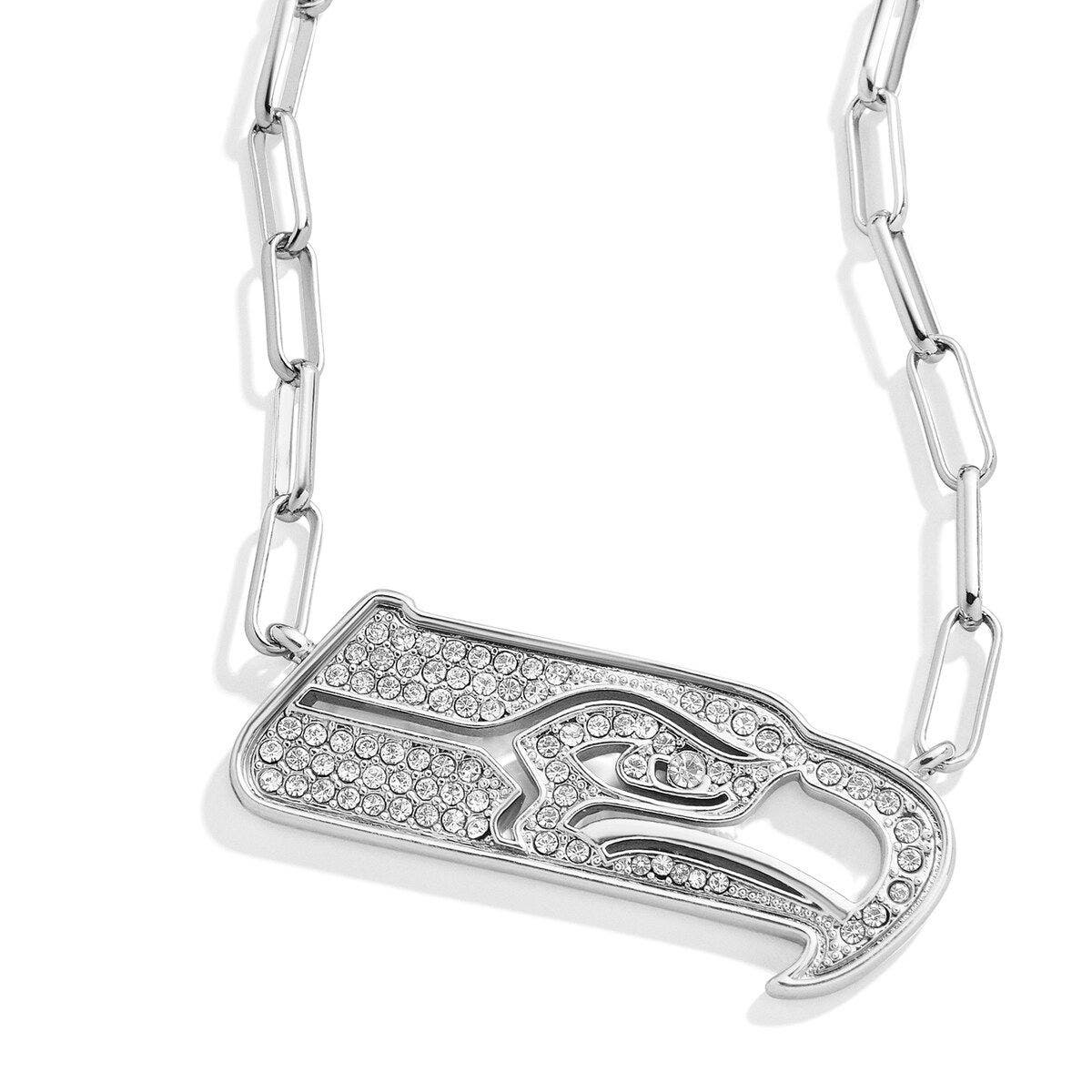 BaubleBar Women's BaubleBar Seattle Seahawks Paperclip Chain Necklace ...