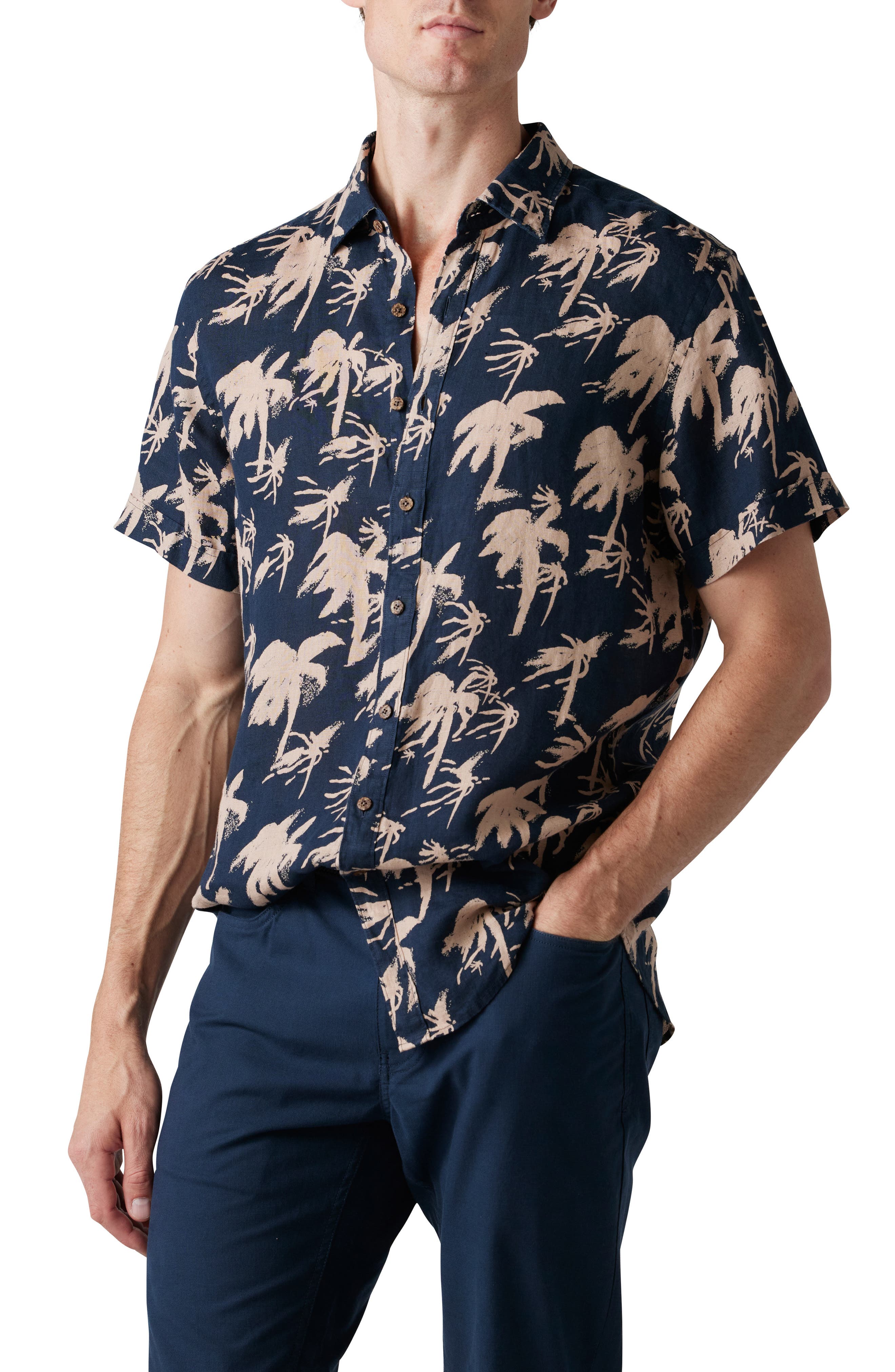 Rodd & Gunn Haskell Point Short Sleeve Linen Button-Up Shirt ...