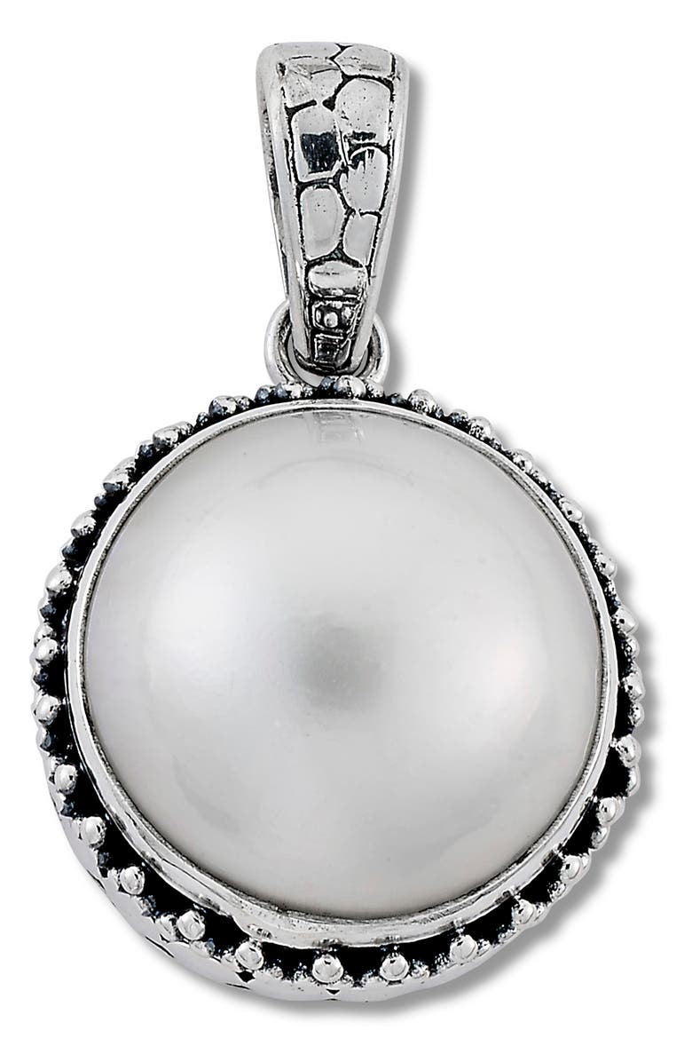 SAMUEL B. Sterling Silver Round Mabe Pearl Pendant | Nordstromrack