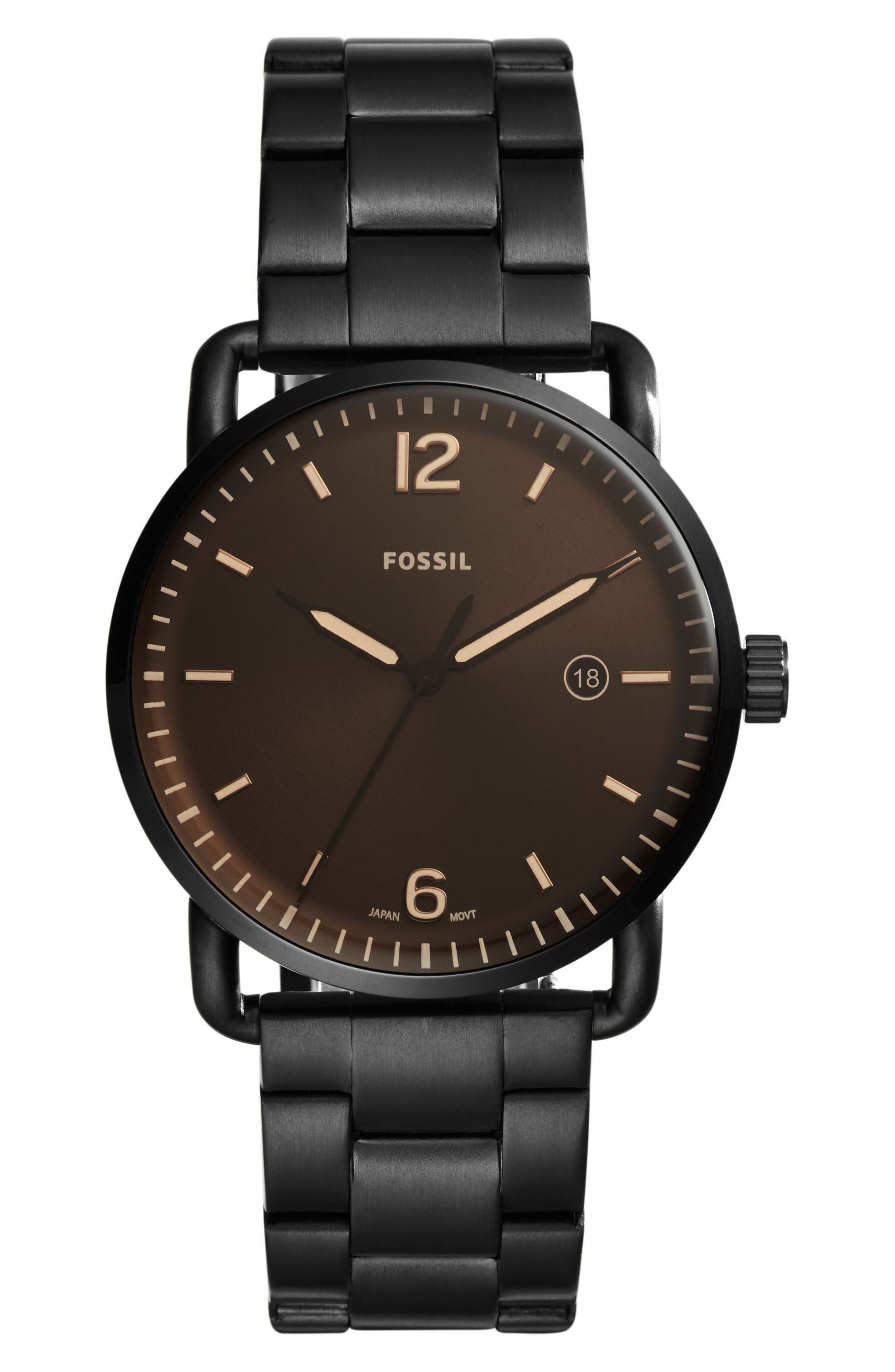 Fossil The Commuter Bracelet Watch, 42mm | Nordstrom