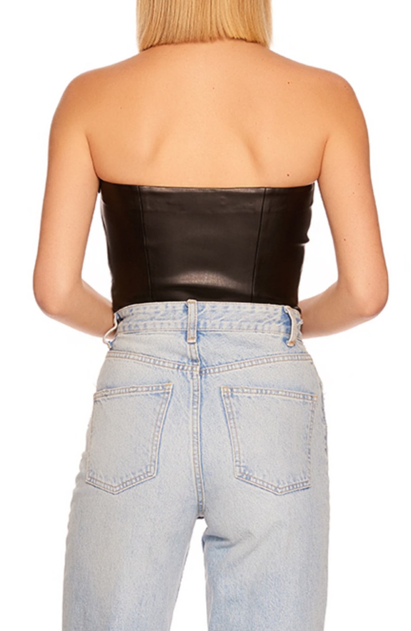 Susana Monaco Faux Leather Tube Top | Nordstrom