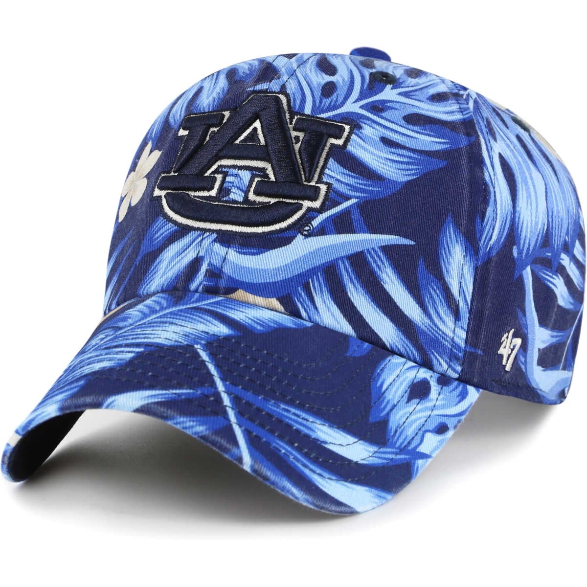 '47 Men's '47 Navy Auburn Tigers Tropicalia Clean Up Adjustable Hat ...