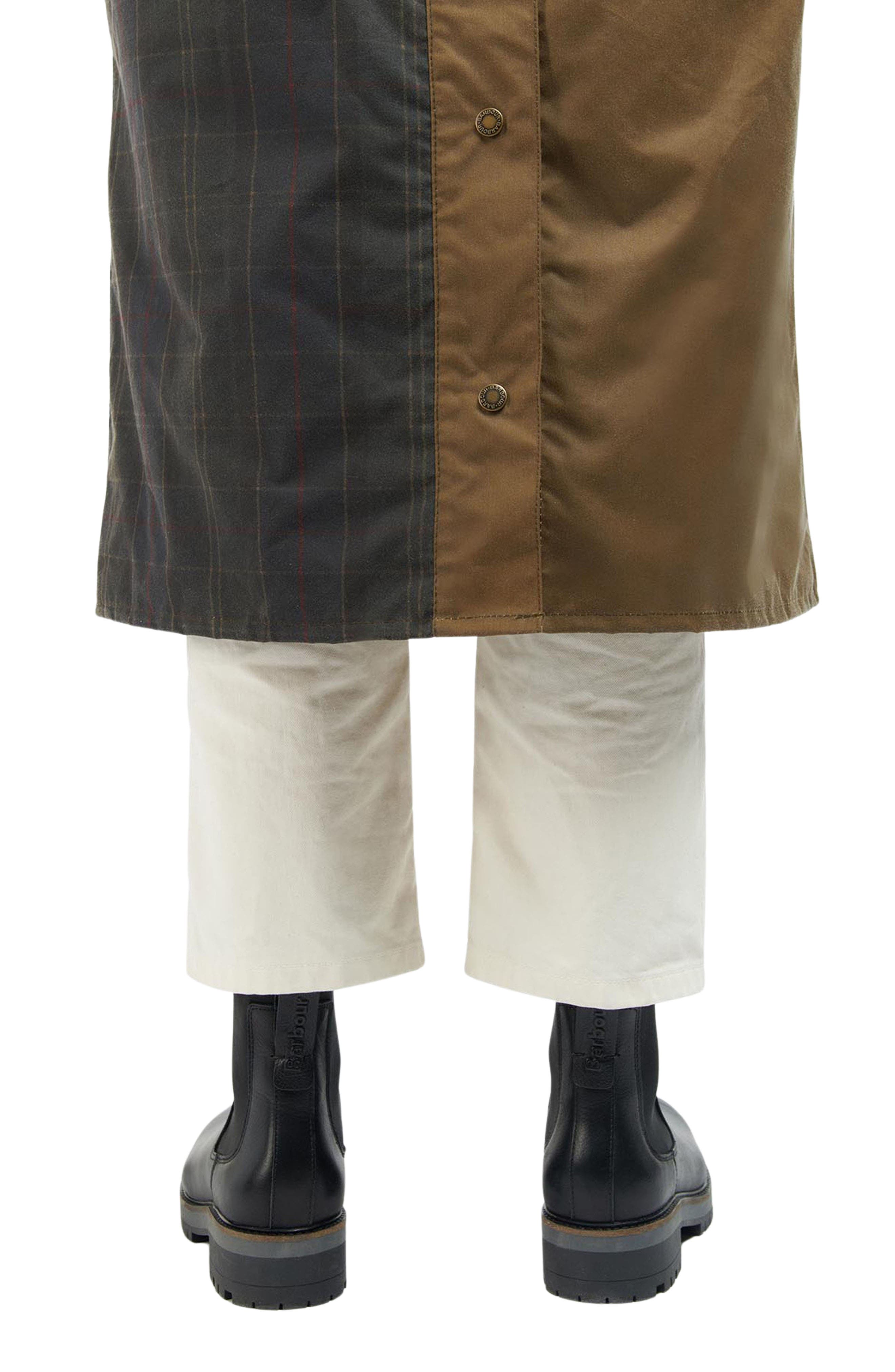 BARBOUR X GANNI x Ganni Burghley Organic Cotton Longline Coat | Nordstrom