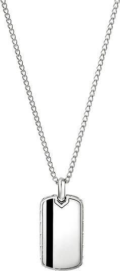 John Hardy Sterling Silver & Enamel Tag Necklace | Nordstrom