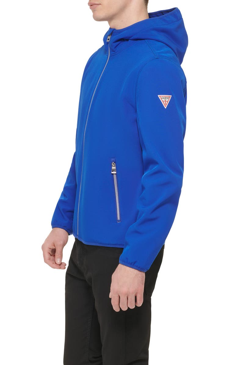 GUESS Softshell Hooded Rain Jacket | Nordstromrack