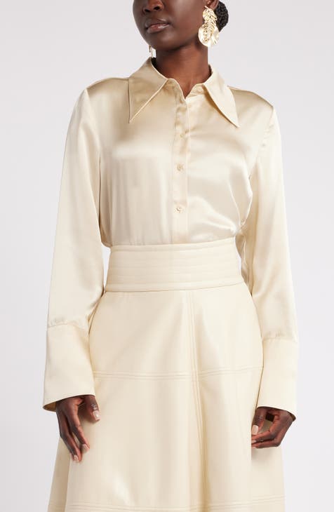Women's 100% Silk Button Up Tops | Nordstrom