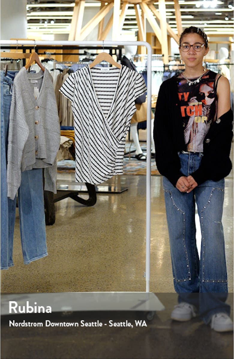 Loveappella Stripe Wrap Knit Top | Nordstrom