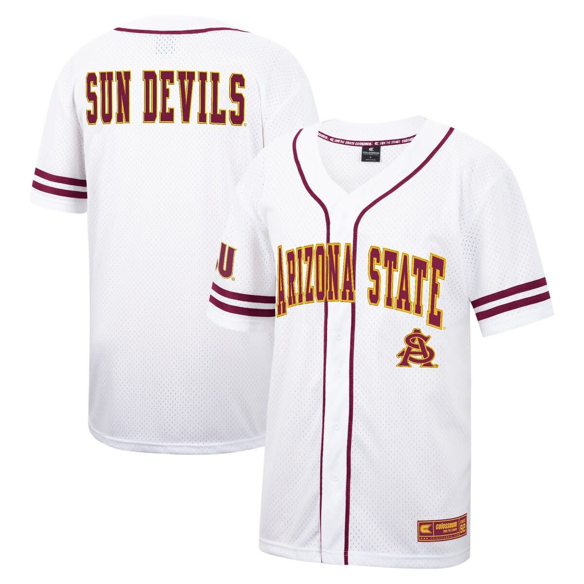 COLOSSEUM Men's Colosseum White Arizona State Sun Devils Free Spirited ...