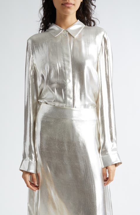 Women's Metallic Button Up Tops | Nordstrom