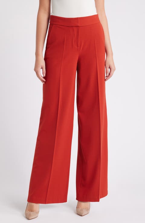 Women's Red Wide-Leg Pants | Nordstrom