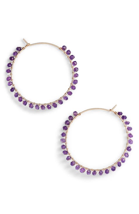 Purple Hoop Earrings | Nordstrom
