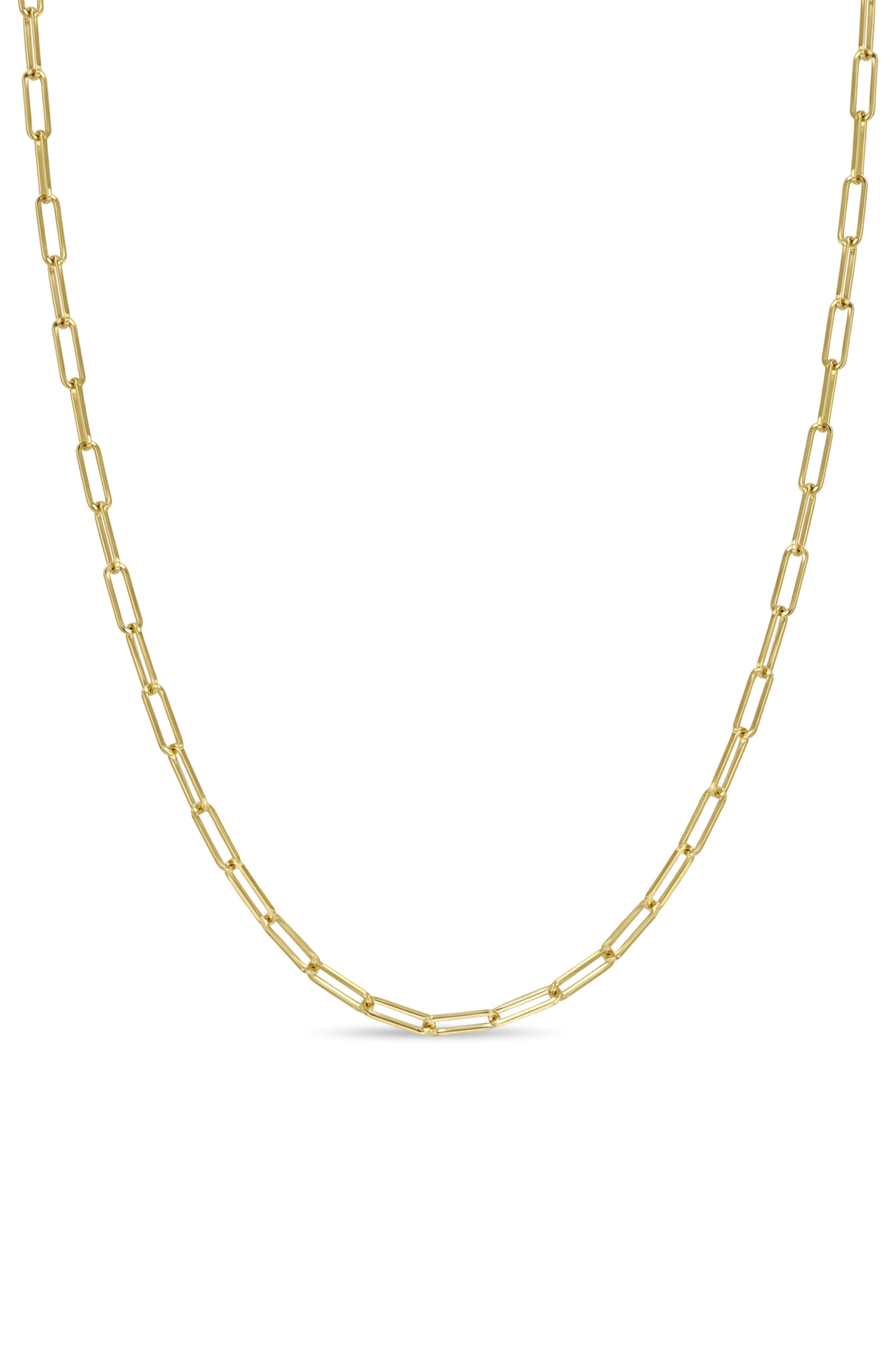 Zoë Chicco Small Paper Clip Chain Necklace | Nordstrom