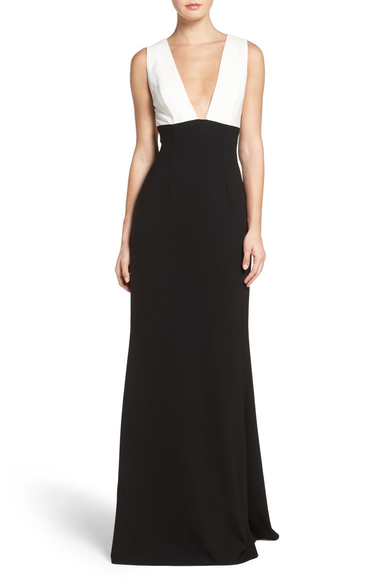 Jill Jill Stuart Colorblock Plunge Gown Nordstrom