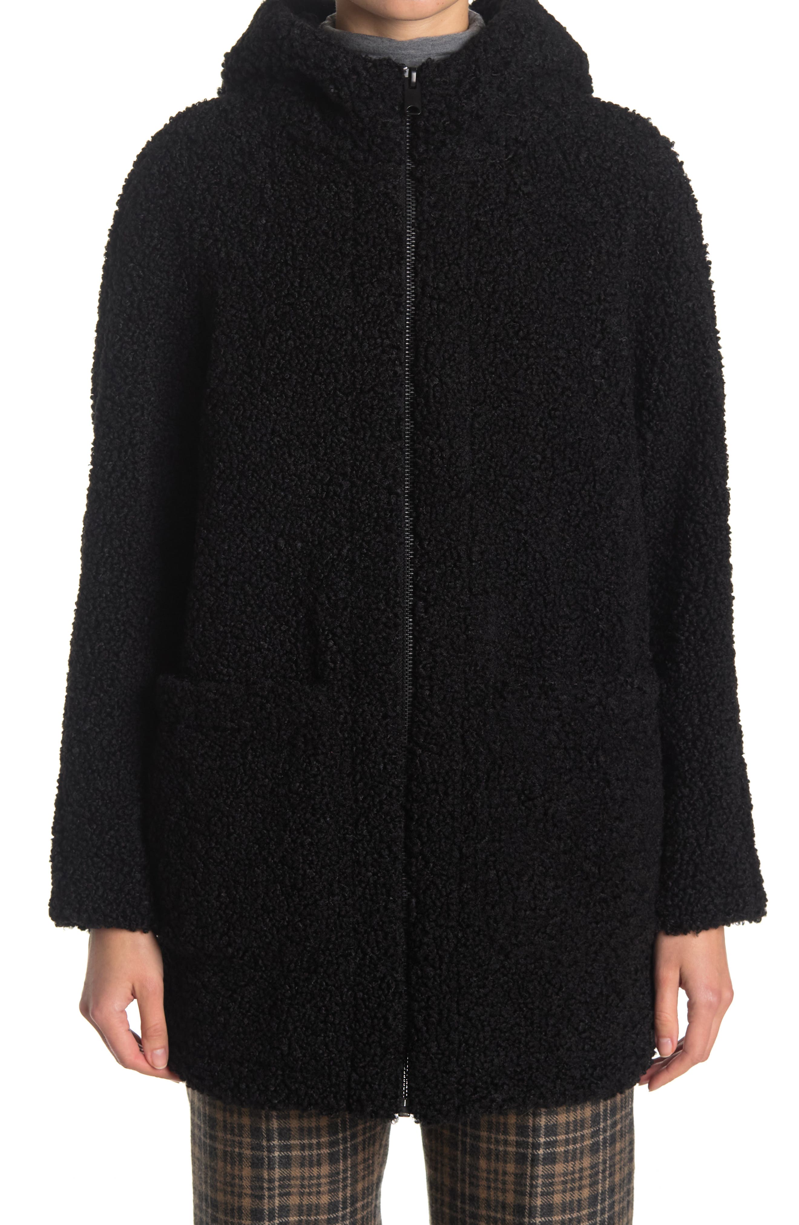 Andrew Marc Seneca Faux Shearling Hooded Jacket | Nordstromrack