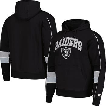 STARTER Men's Starter Black Las Vegas Raiders Captain Pullover Hoodie ...