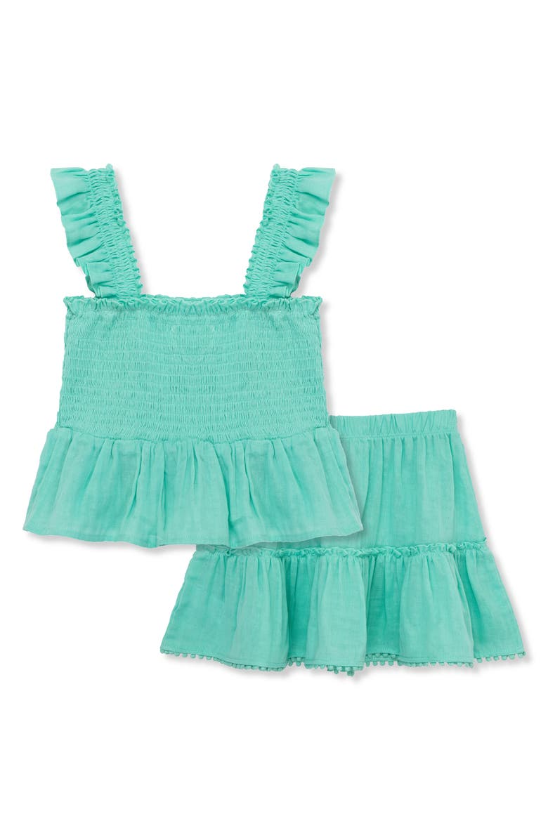 Peek Aren't You Curious Kids' Smocked Cotton Top & Skirt Set ...