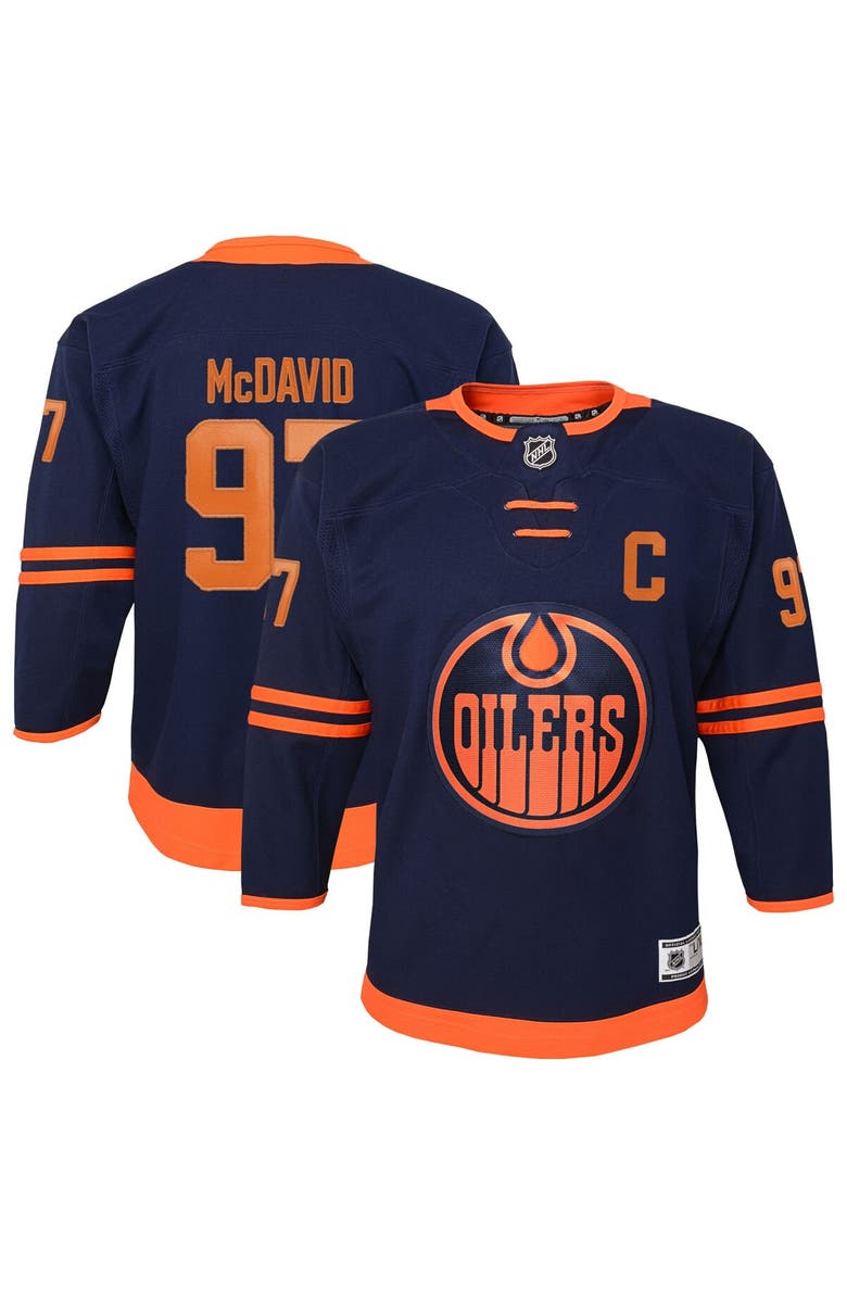 Outerstuff Youth Connor McDavid Navy Edmonton Oilers Alternate Premier ...