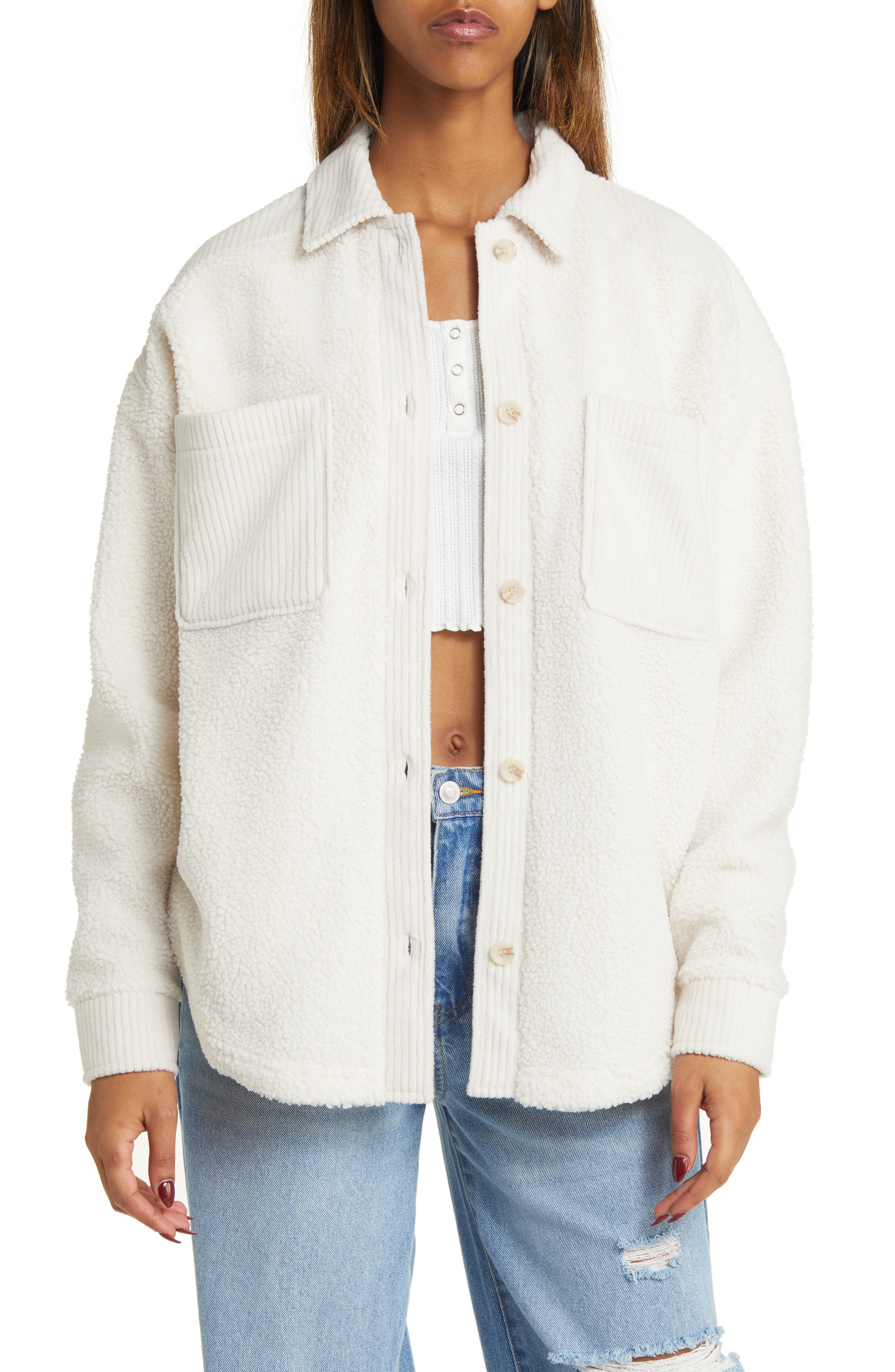 Thread & Supply High Pile Fleece Shacket | Nordstromrack