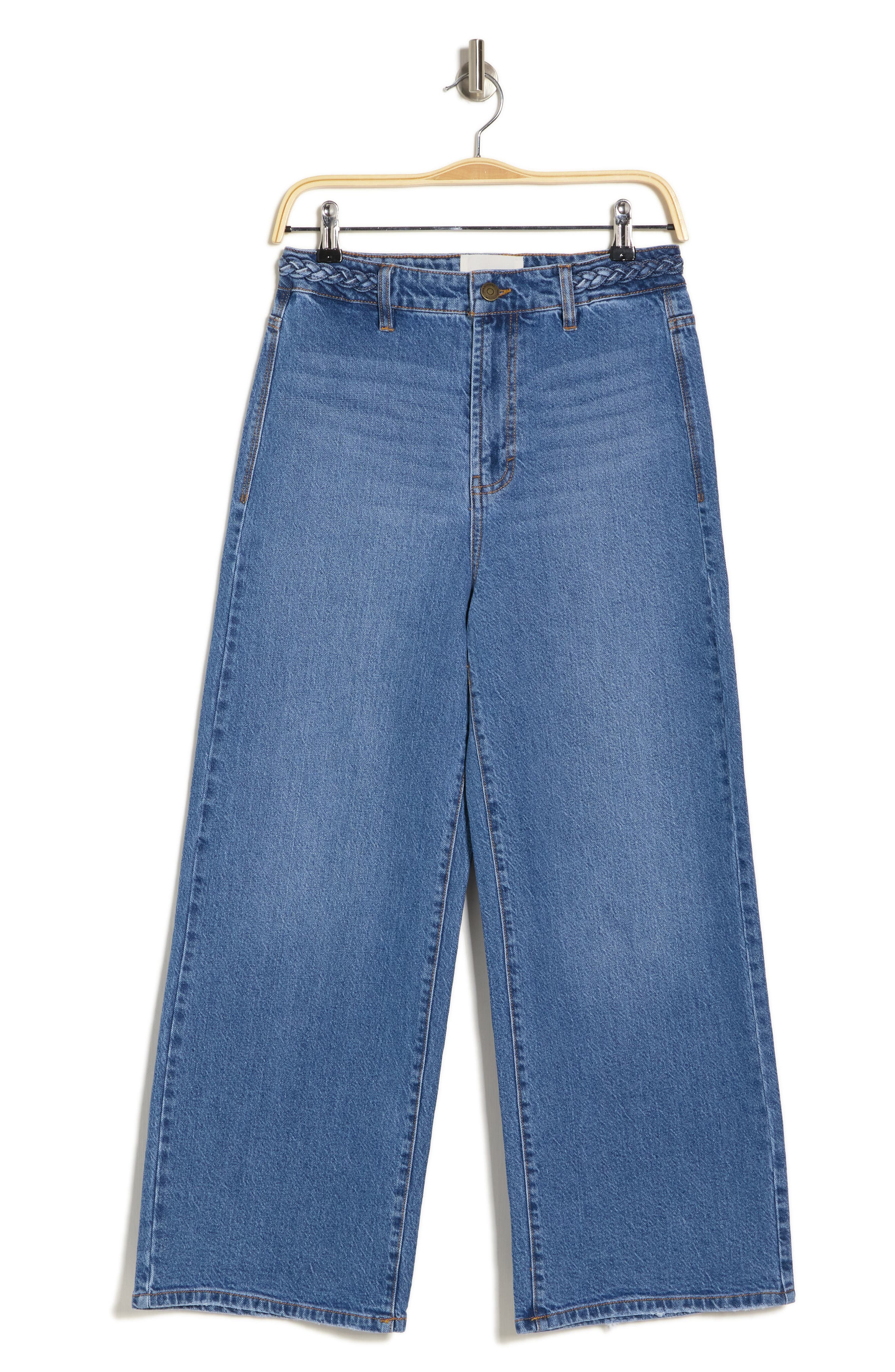 Habitual Braided High Waist Crop Wide Leg Jeans | Nordstromrack