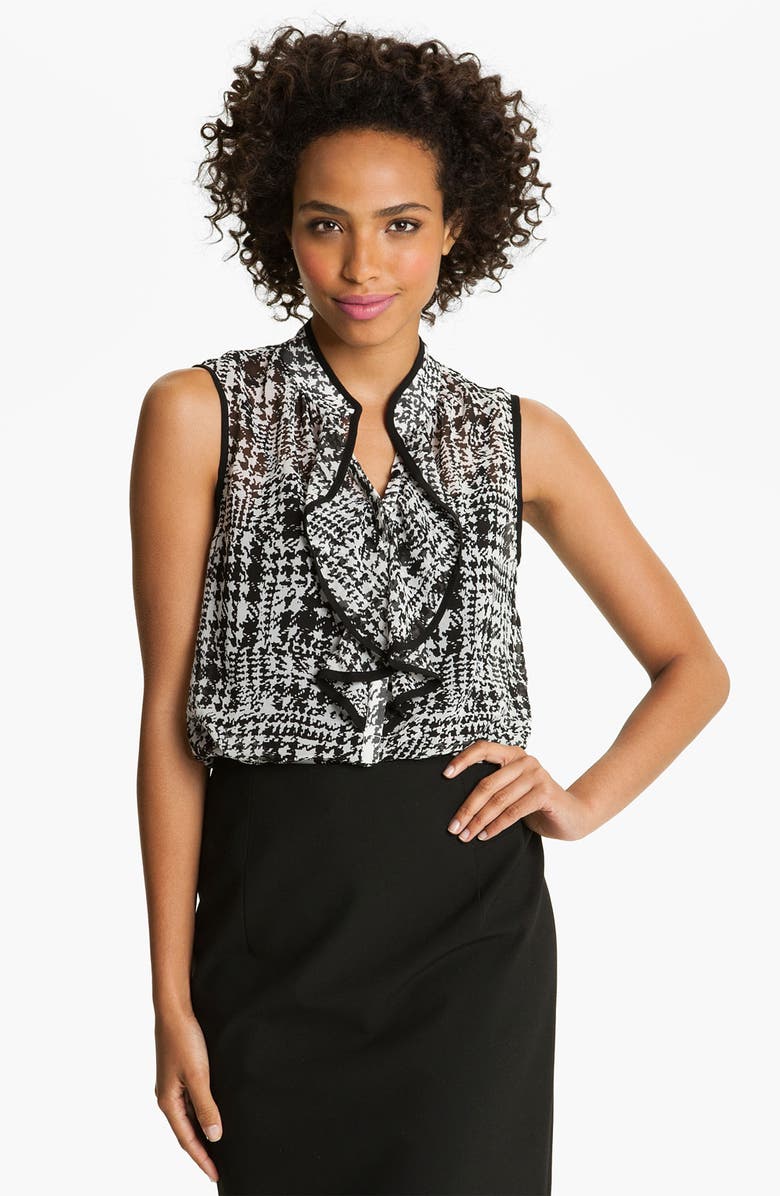 Pleione Print Ruffle Front Blouse Nordstrom