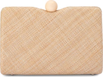 Olga Berg Cece Straw Woven Box Clutch | Nordstrom
