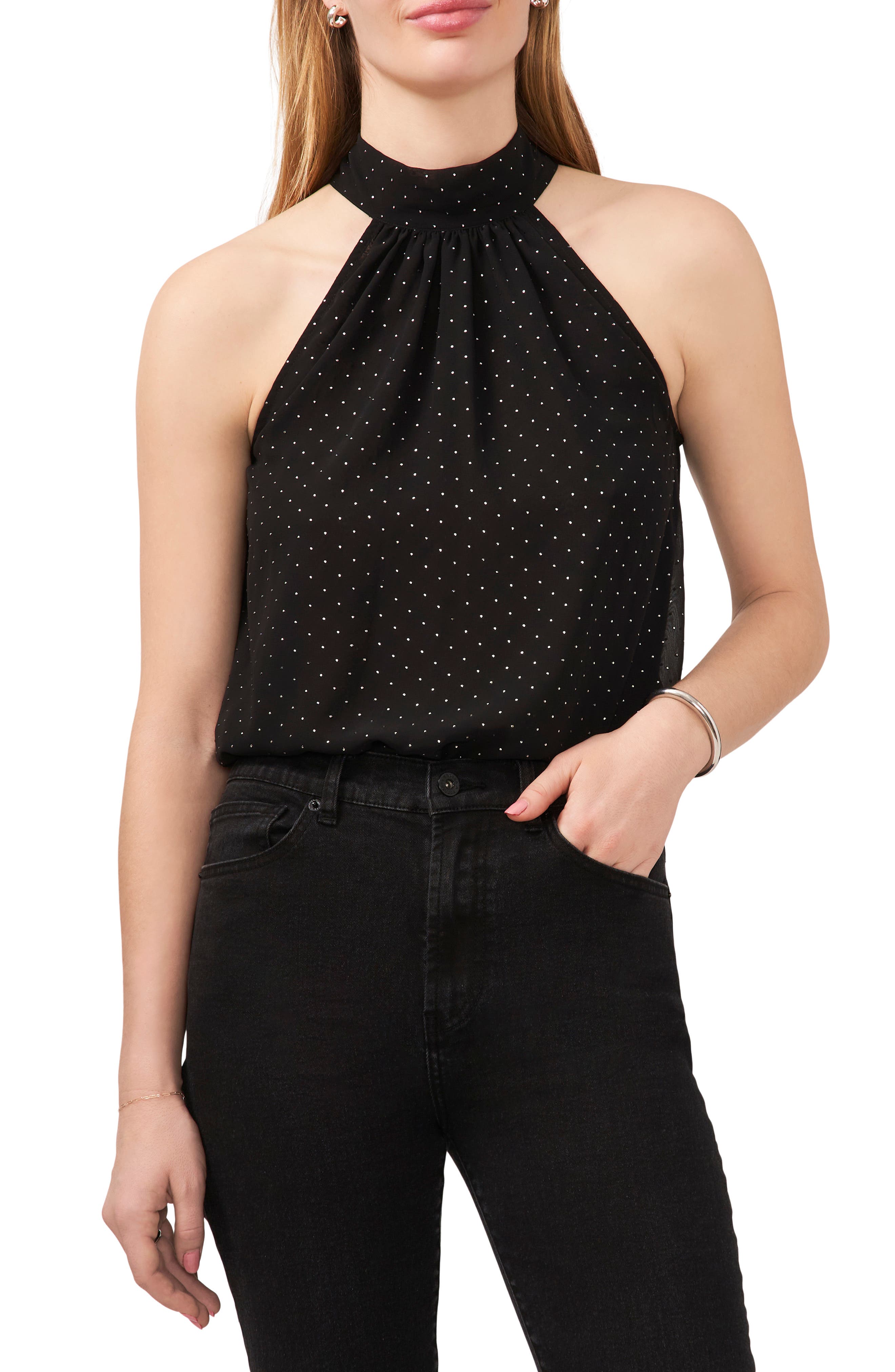 1.STATE Tie Back Halter Bouse | Nordstrom