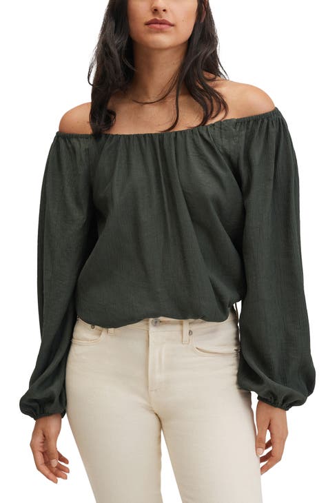 Women's Green Off the Shoulder Tops | Nordstrom