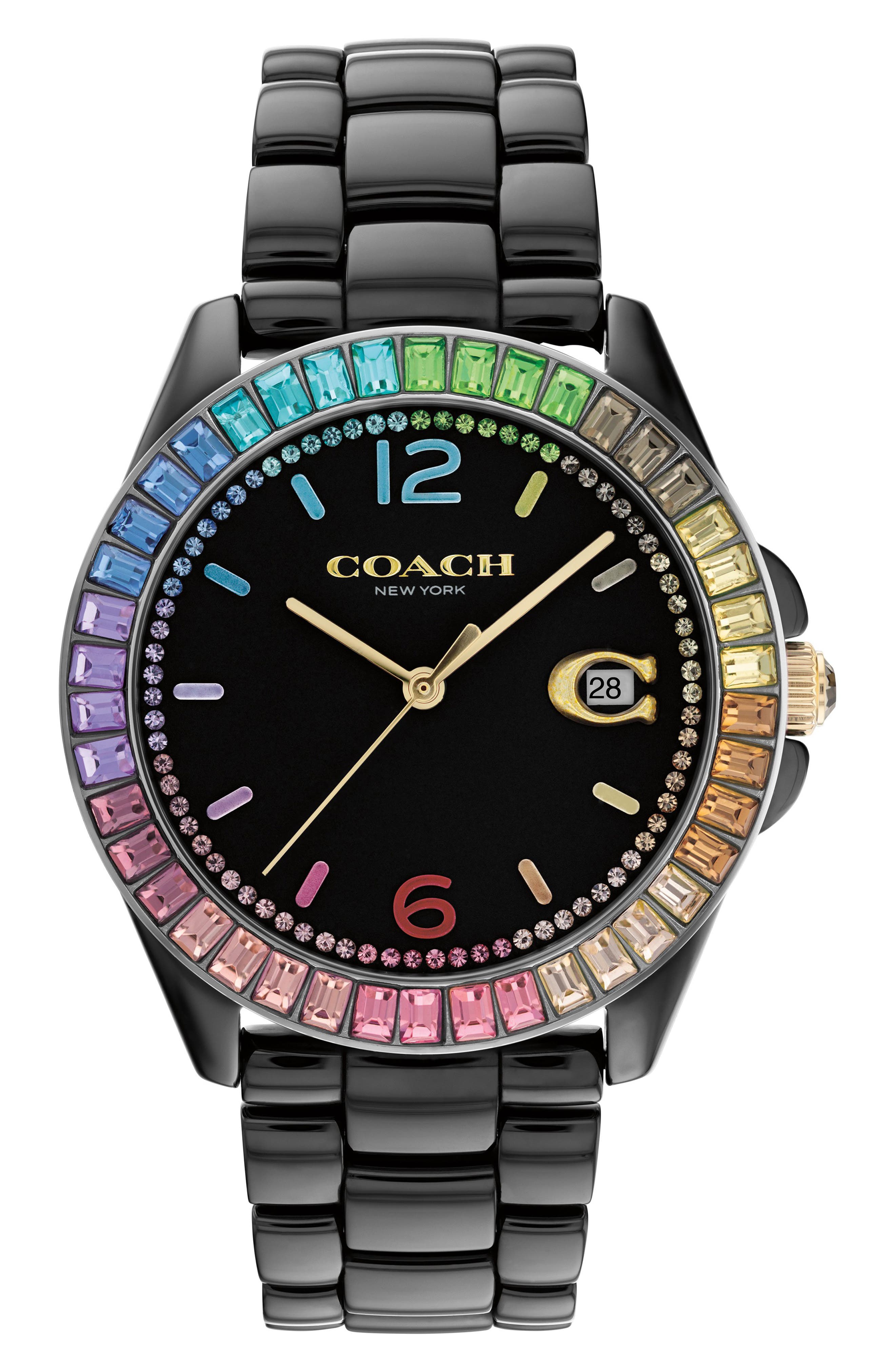 COACH Greyson Ceramic Bracelet Watch, 37mm | Nordstrom