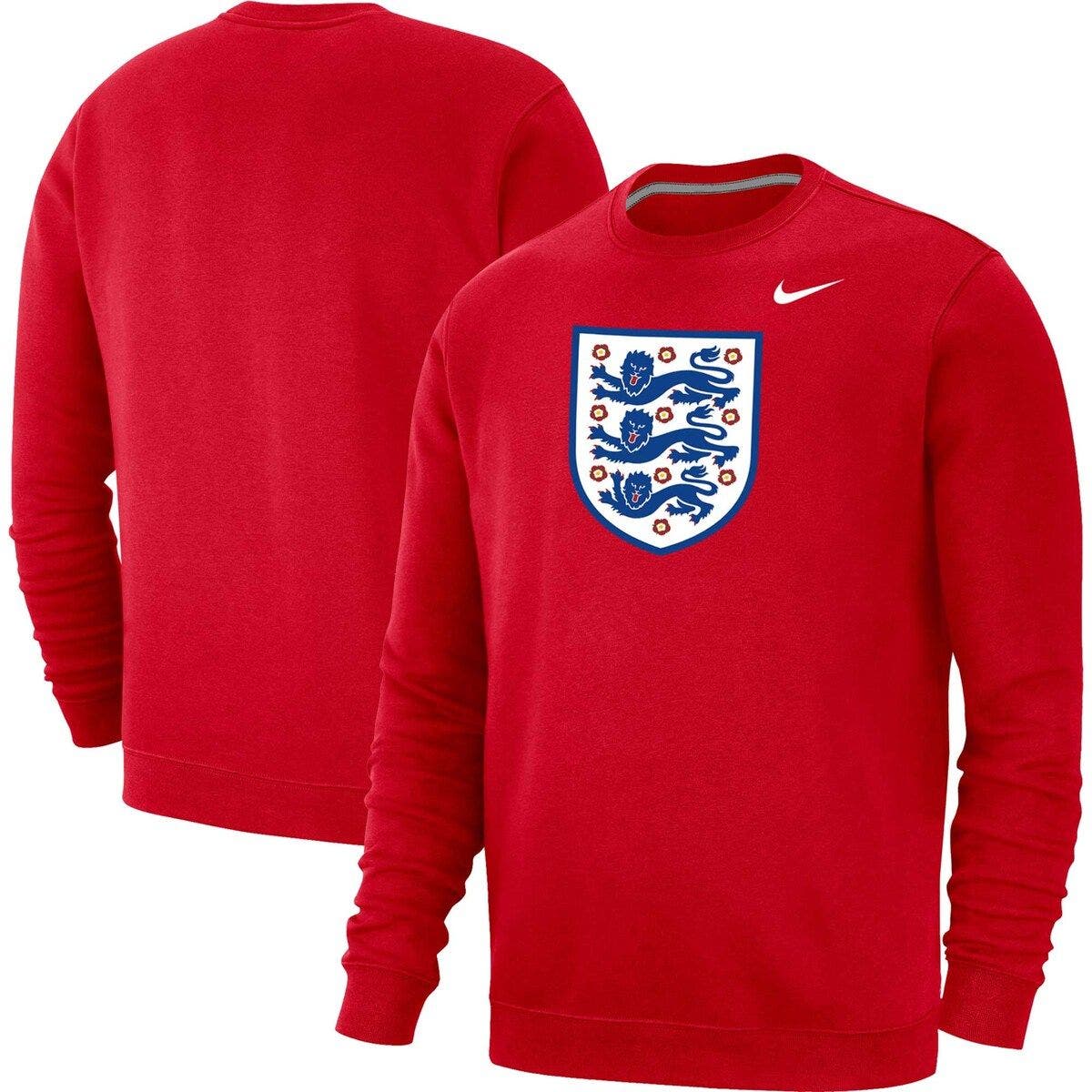 Nike Men's Nike Red England National Team Fleece Pullover Sweatshirt ...