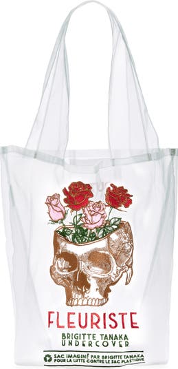 Undercover x Brigitte Tanaka Flower Skull Embroidered Organza Tote ...