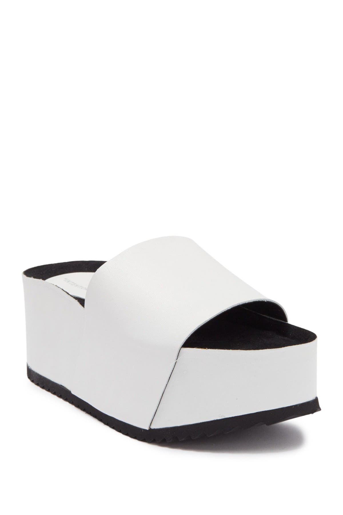 Intentionally Blank Cooper Platform Slide Sandal In White | ModeSens