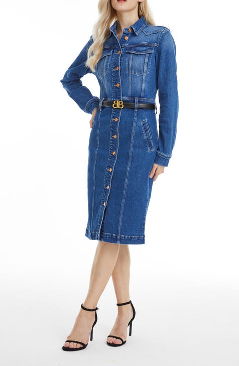 Women's Long Sleeve Denim Dresses | Nordstrom