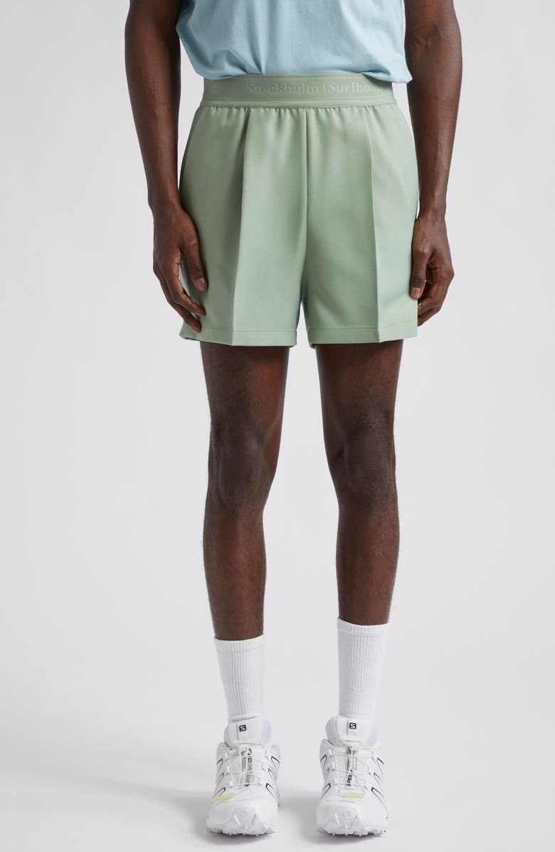 STOCKHOLM SURFBOARD CLUB Logo Jacquard Waist Loose Fit Shorts | Nordstrom