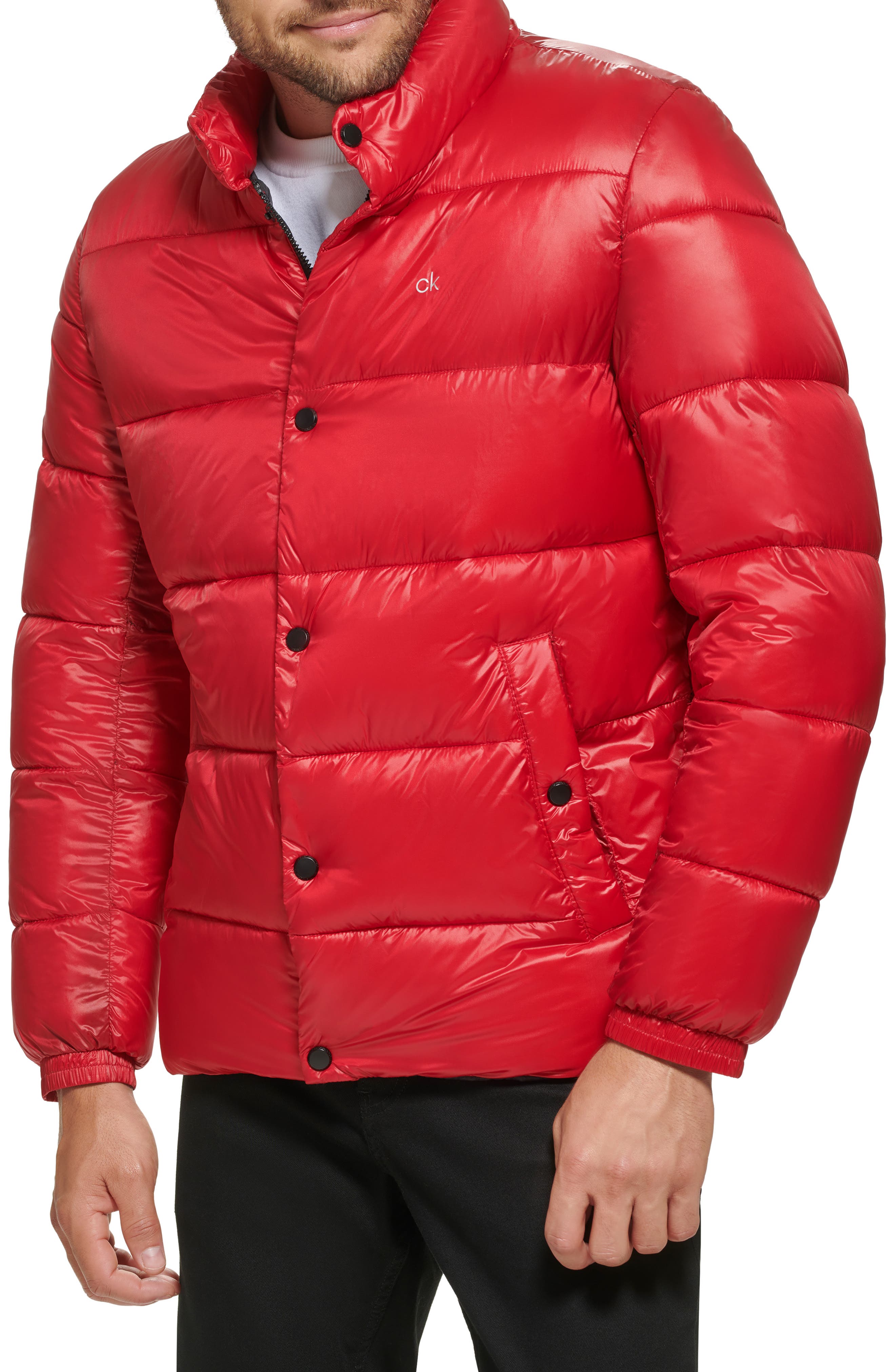 Calvin Klein Snap Front Puffer Jacket | Nordstromrack