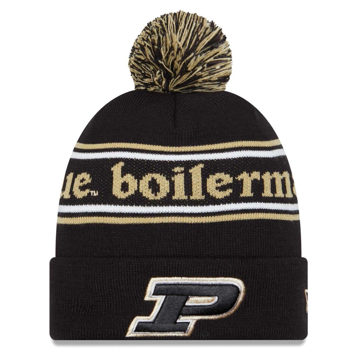 New Era Men's New Era Black Purdue Boilermakers Marquee Cuffed Knit Hat ...
