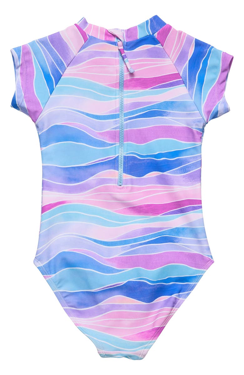 Snapper Rock Kids' Water Hues Short Sleeve One-Piece Rashguard Swimsuit ...