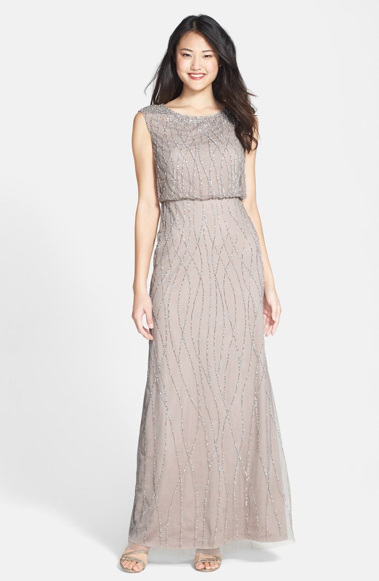Adrianna Papell Beaded Blouson Gown Nordstrom