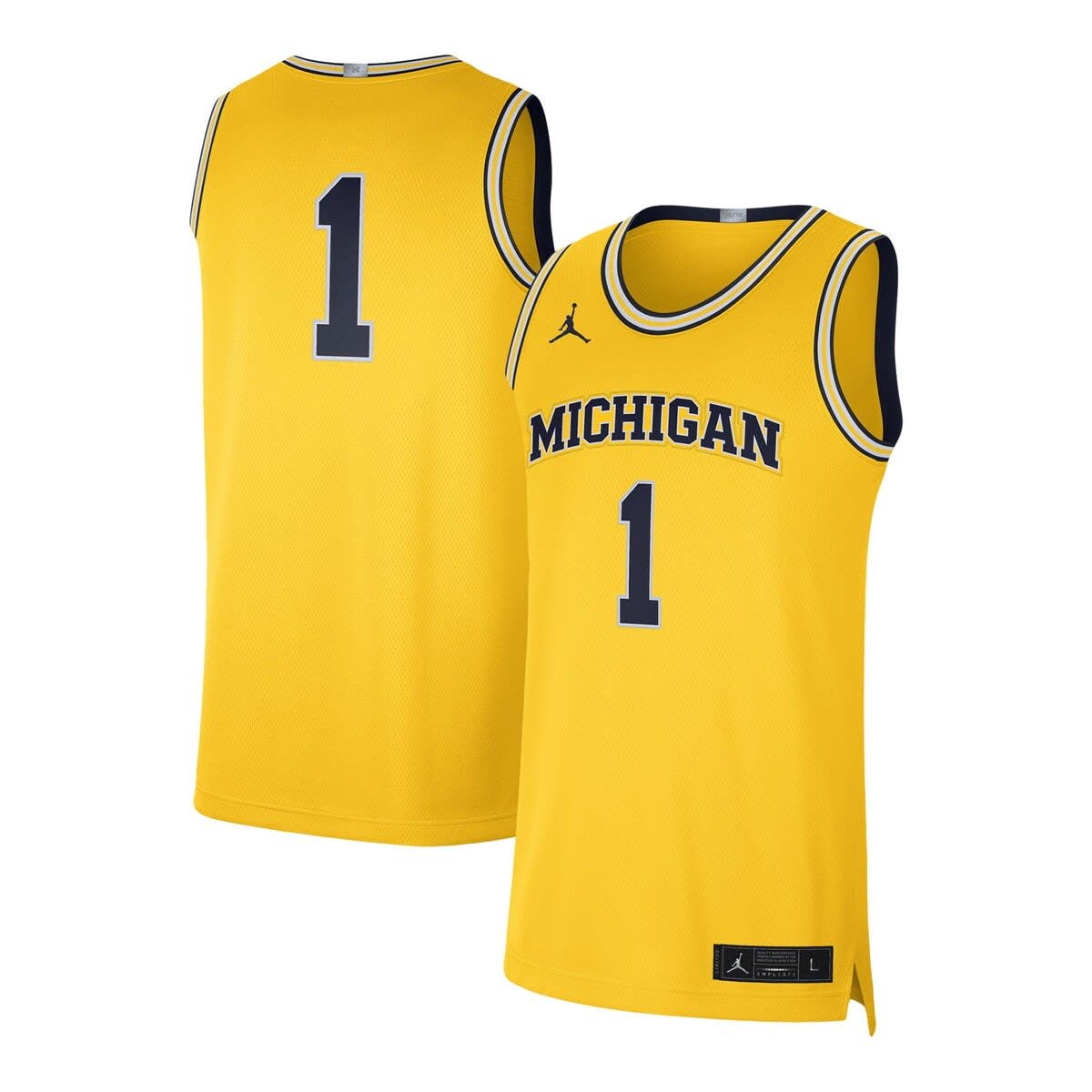 Jordan Brand Men's Jordan Brand #1 Maize Michigan Wolverines Limited ...