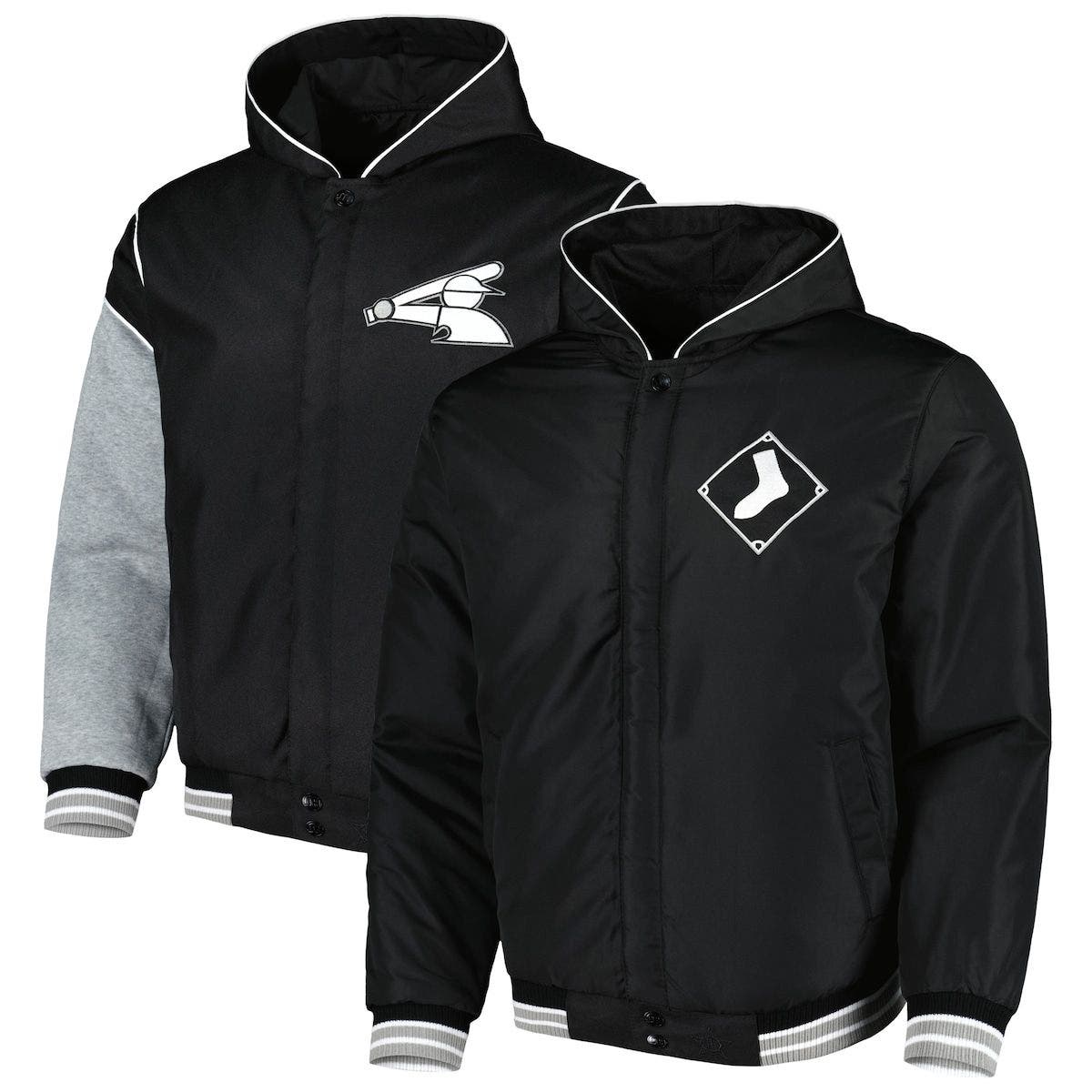 JH DESIGN Men's JH Design Black Chicago White Sox Reversible Fleece ...