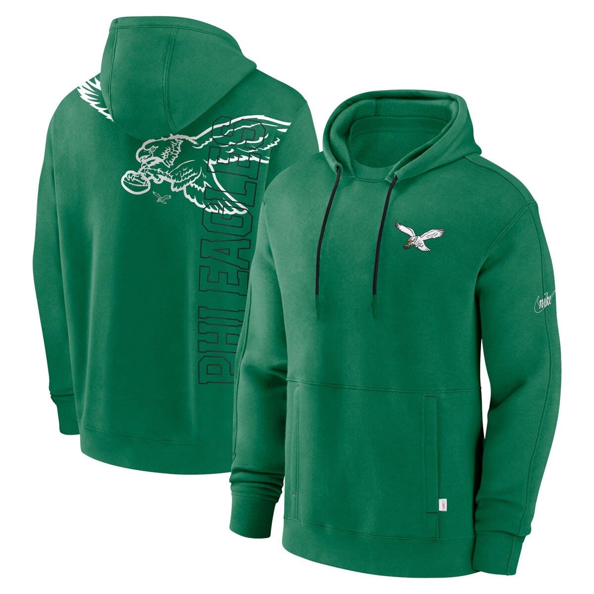 Nike Men's Nike Kelly Green Philadelphia Eagles Throwback Layered Logo ...